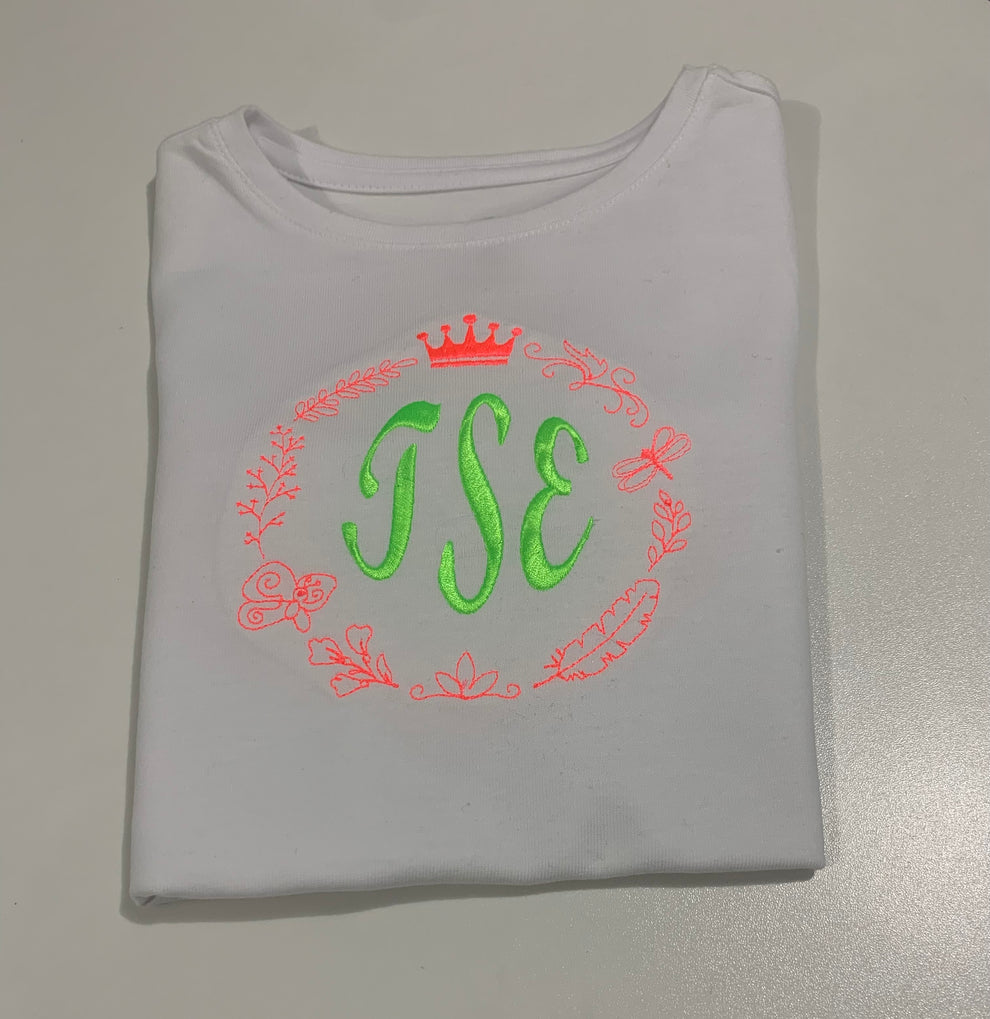Girls Beautiful Crown Monogram Shirt | Personalized Gift for Girls ...